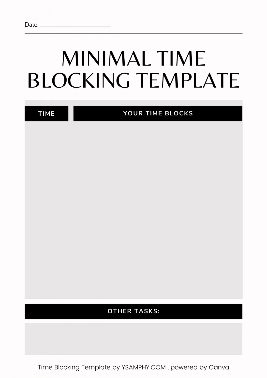 Ten Time Blocking Templates (FREE, Printable Downloads)